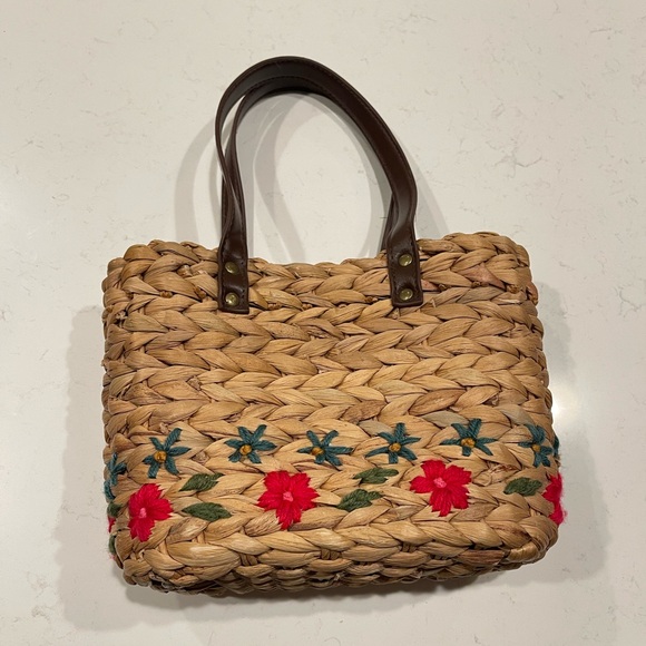 NATURAL LIFE | Bags | Natural Life Mini Floral Straw Tote Bag | Poshmark